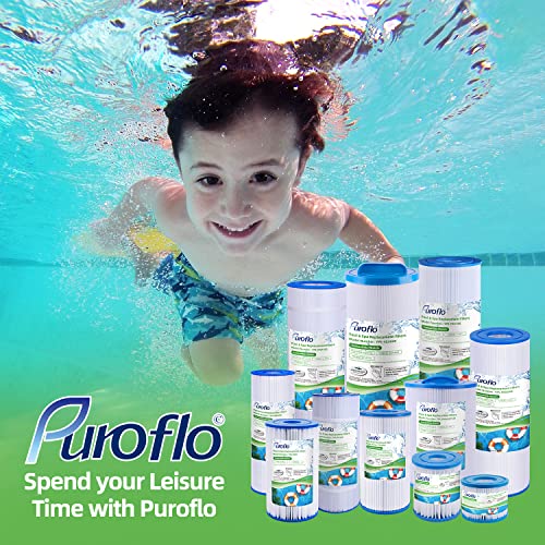 PUROFLO Spa Hot Tub Filter Cartridge Replacement for PWW50P3(1 1/2" Coarse Thread)|Unicel 6CH-940, 817-0050|Filbur FC-0359,25252, Waterway Front Access Skimmer, Screw in SAE Thread Filter 2 Pack
