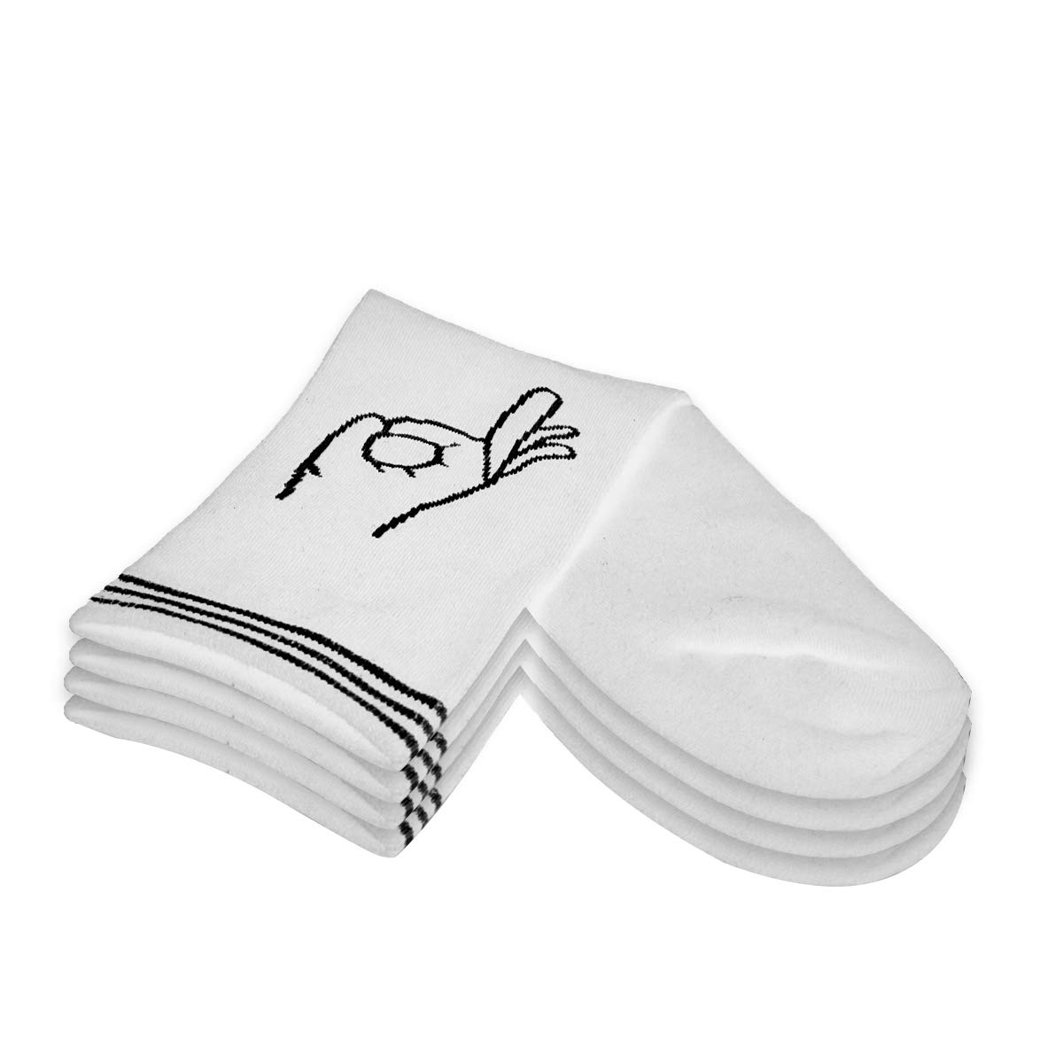 MIGOU Circle Game Funny Meme Socks Crazy Socks Casual Socks Novelty Dress Socks (White)