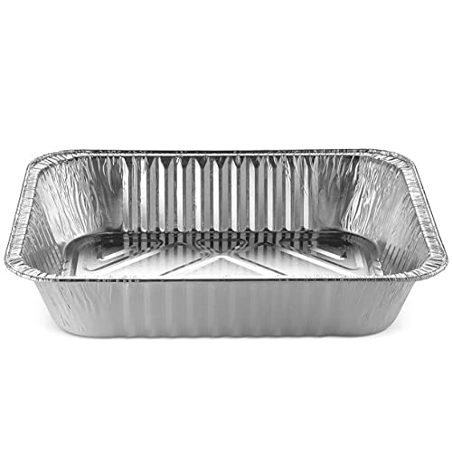Nicole Fantini 9 x 13β Half Size Disposable Aluminum Pan with Dome Lids - Keep Meals Fresh Longer - Versatile Food Containers - Eco-Friendly & Durable - Set of 10