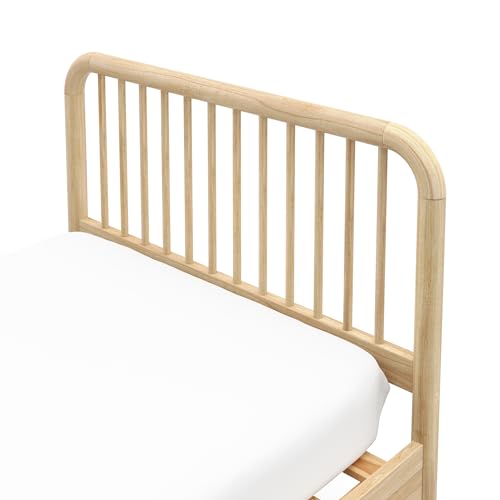 Storkcraft Next Porto Twin Bed (Natural) – GREENGUARD Gold Certified Fits Standard Twin Mattress, Sleek and Elegant Design, Easy to Assembly, Easy-to-Match Style