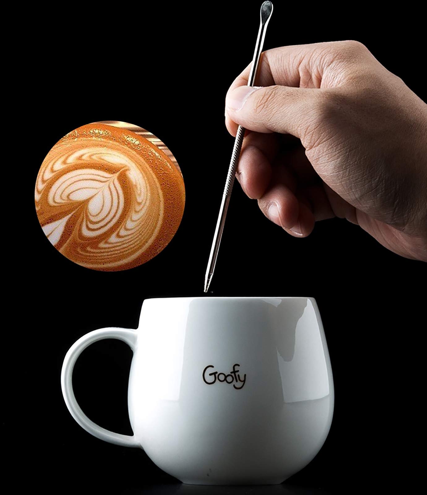 Nicunom 50oz Milk Frothing Pitcher, Stainless Steel Coffee Tools Cup Steaming Pitchers with Decorating Art Pen, Milk Coffee Cappuccino Latte Art Milk Jug Cup for Espresso Machines Latte Art