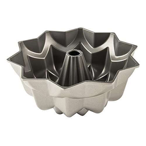 Nordic Ware Vintage Star Bundt Cake Pan, quotL x 9.67"W x 3.9&Quoth, Silver