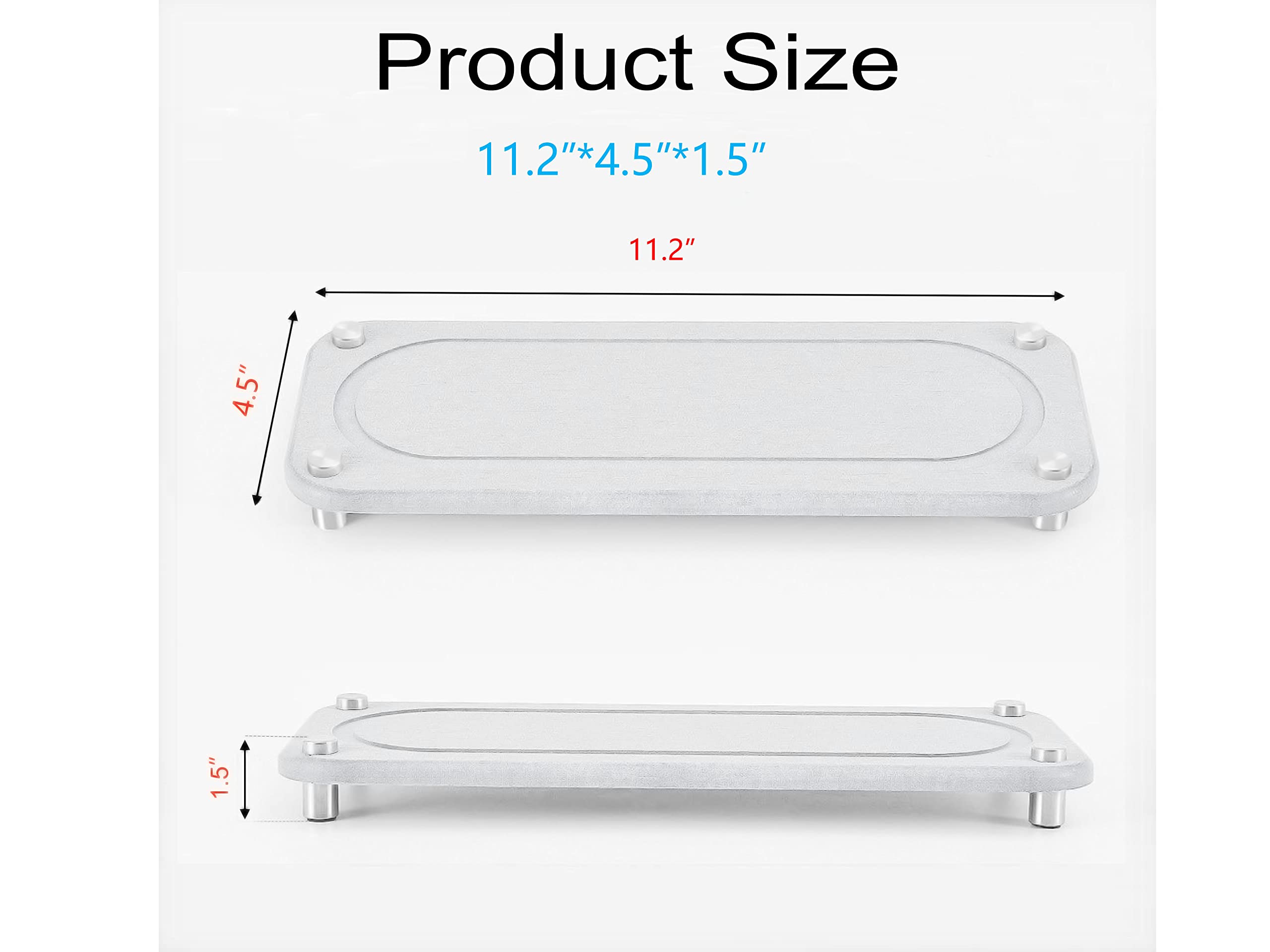 MRPPXLY Instant Dry Bathroom Sink Organizer, Diatomaceous Earth Sink Tray Sponge Holder for Kitchen Sink Pedestal Stand Riser with Stainless Steel Feet Protection for Modern Home- (Light Grey)