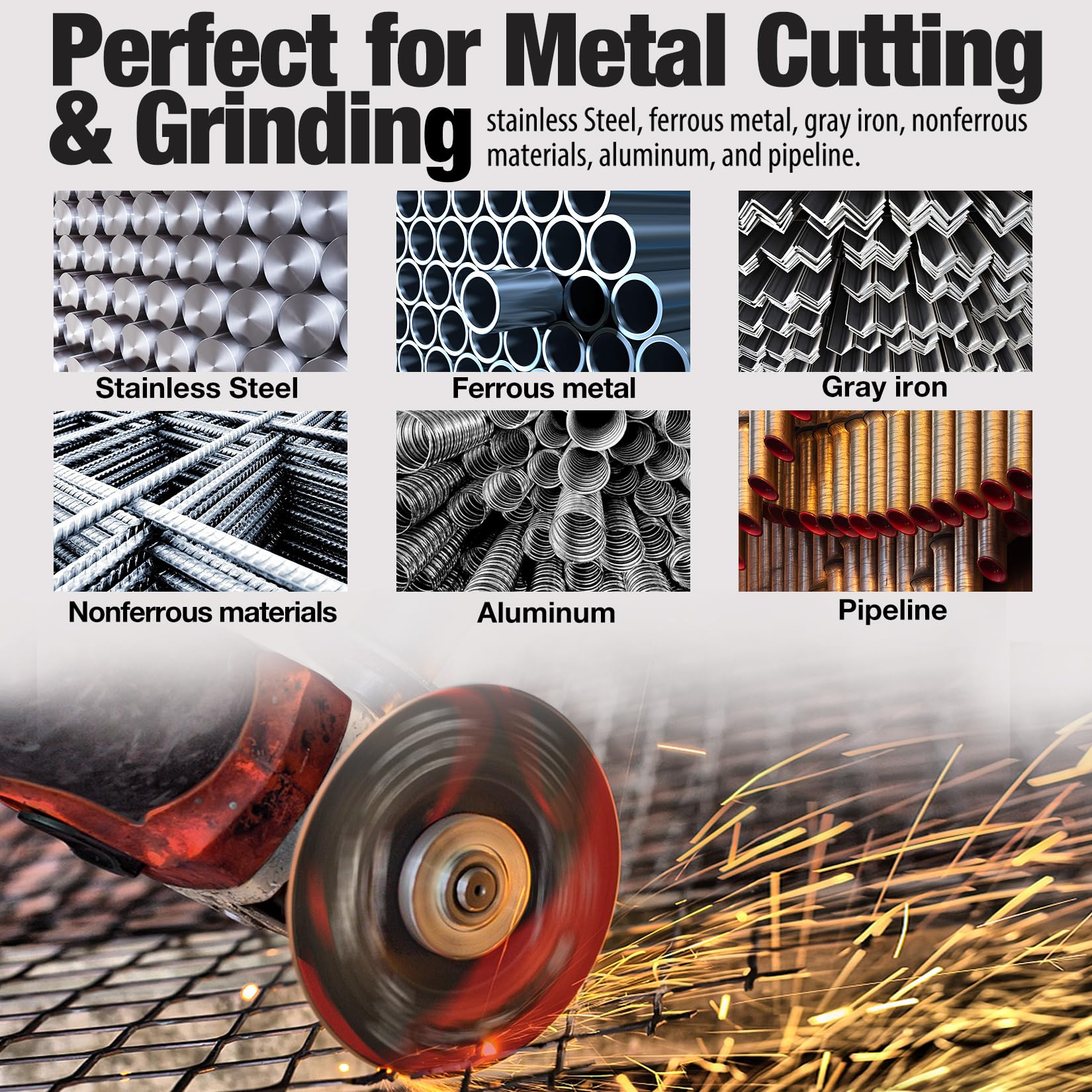 SHALL 50-Pack Cut Off Wheels 4 1/2 x 7/8 Inch, Cutting Wheel with Pouch for Angle Grinder, 4.5β Metal & Stainless Steel Fast Cutting Disc, Grinder Wheel for General Purpose Metal Cutting