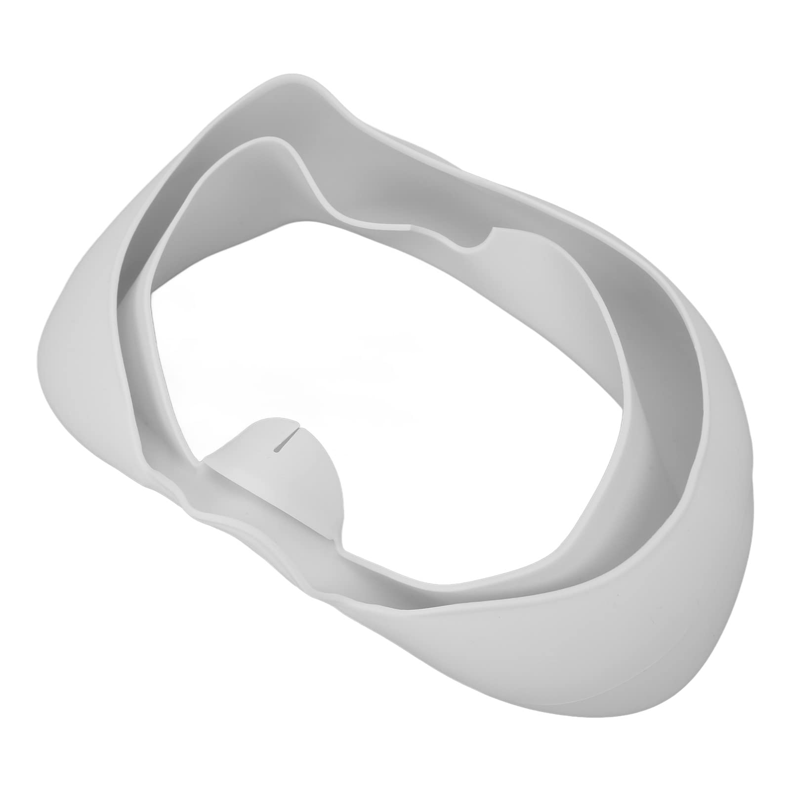 Silicone VR Face Cushion, Silicone VR Face Pad Comfortable Perfectly Fit Light Blocker Washable Sweat Proof for Gaming (White)