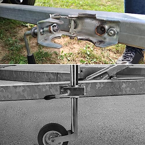 Qsvbeeqj Clamp Split Fixing Bracket Practical High Strength Wheel Prop Stand for Trailer 48mm/1.89inch Clamp Trailer Wheel Bracket