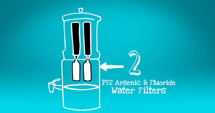 Nispira Premium Fluoride & Arsenic Reduction Elements Water Filter Compatible with Berkey Countertop & travel Water Purification System. Compared to Part PF-2. 4 Packs