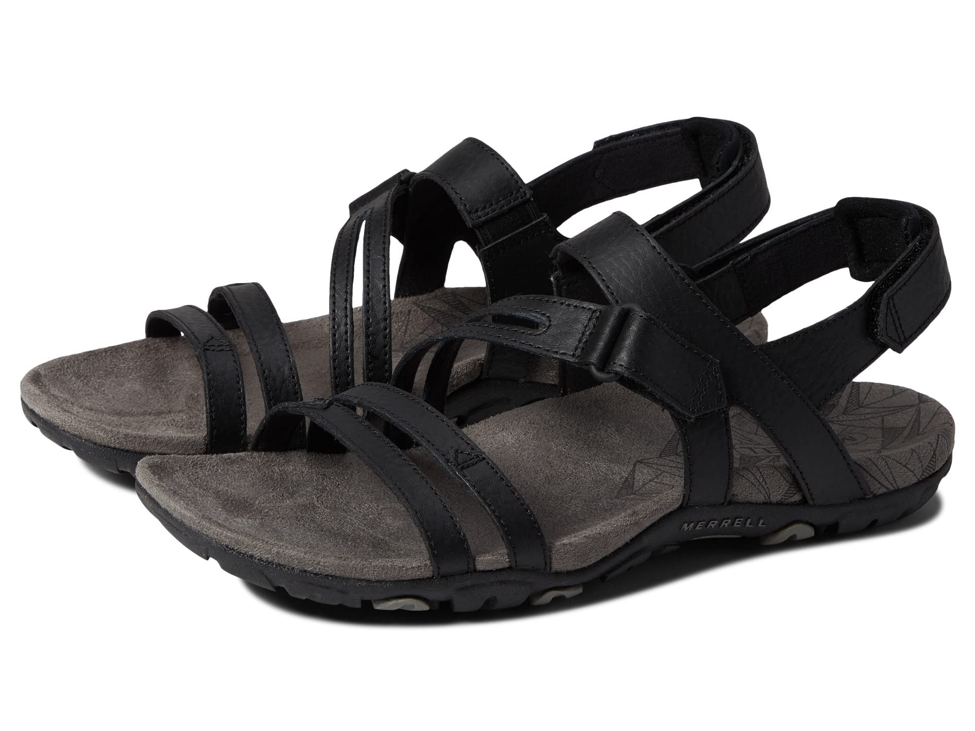 Merrell Sandspur Rose Convert Sandals for Women - Textile Lining with Slingback Design, Hook-Loop Closure, and Rubber OutsoleBlack 8 M