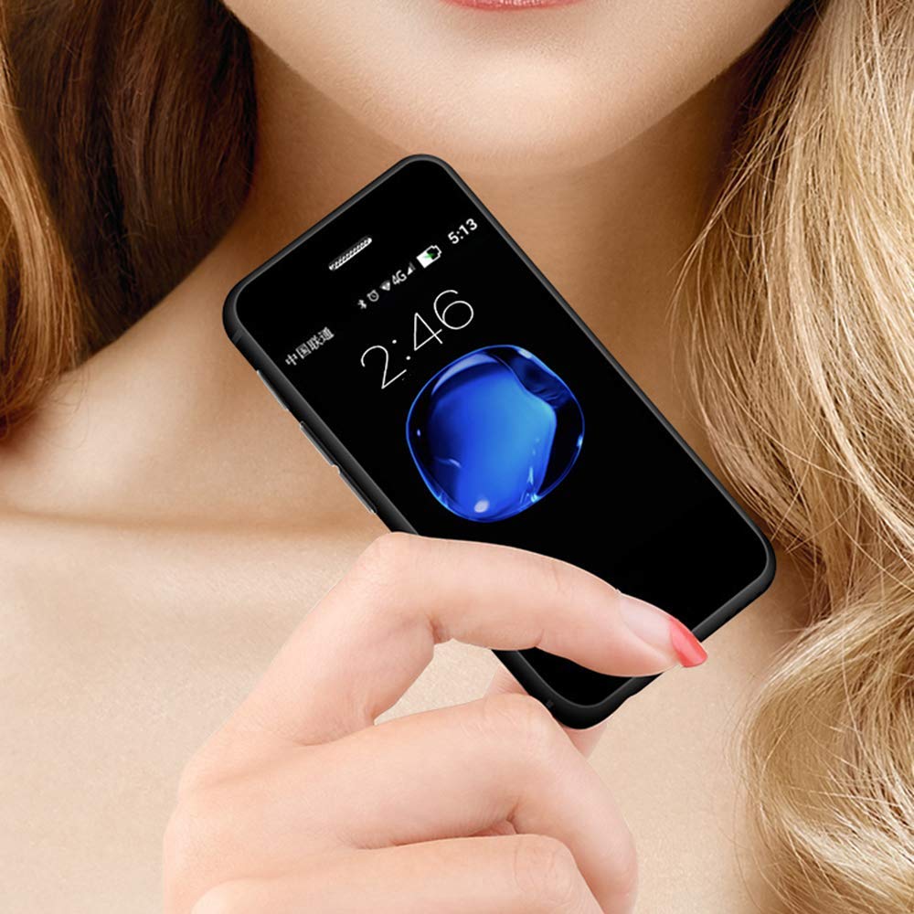 Mini Smartphone Android Unlocked Cell Phone Child Phone 2.5" Quad Core 1GB 8GB 8.0MP Super Ultra-Thin Mini Mobile Phone Melrose S9X Small Smart Phone (Black)