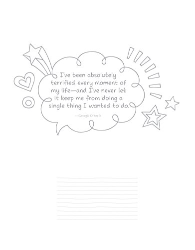 Notebook Doodles Go Girl!: Coloring & Activity Book (Design Originals) 30 Inspiring Designs; Beginner-Friendly Empowering Art Activities for Tweens, on High-Quality Extra-Thick Perforated Paper