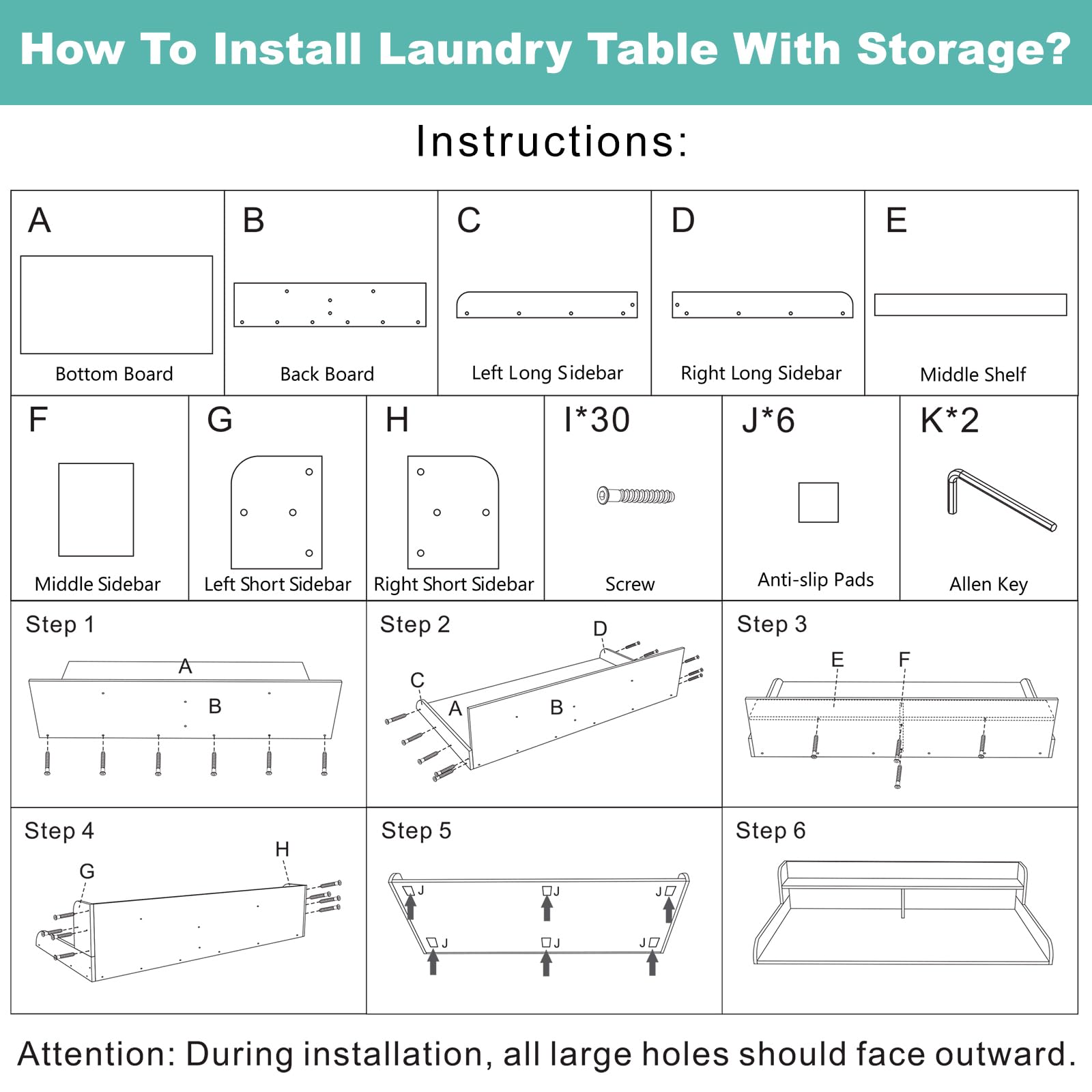 Yakucho Laundry Countertop with 2-Layer Shelves, Universal Front Load Washer and Dryer Countertop Kit with Storage Space, Solid Wood Countertop for Small Apartment Laundry Rooms Kitchens