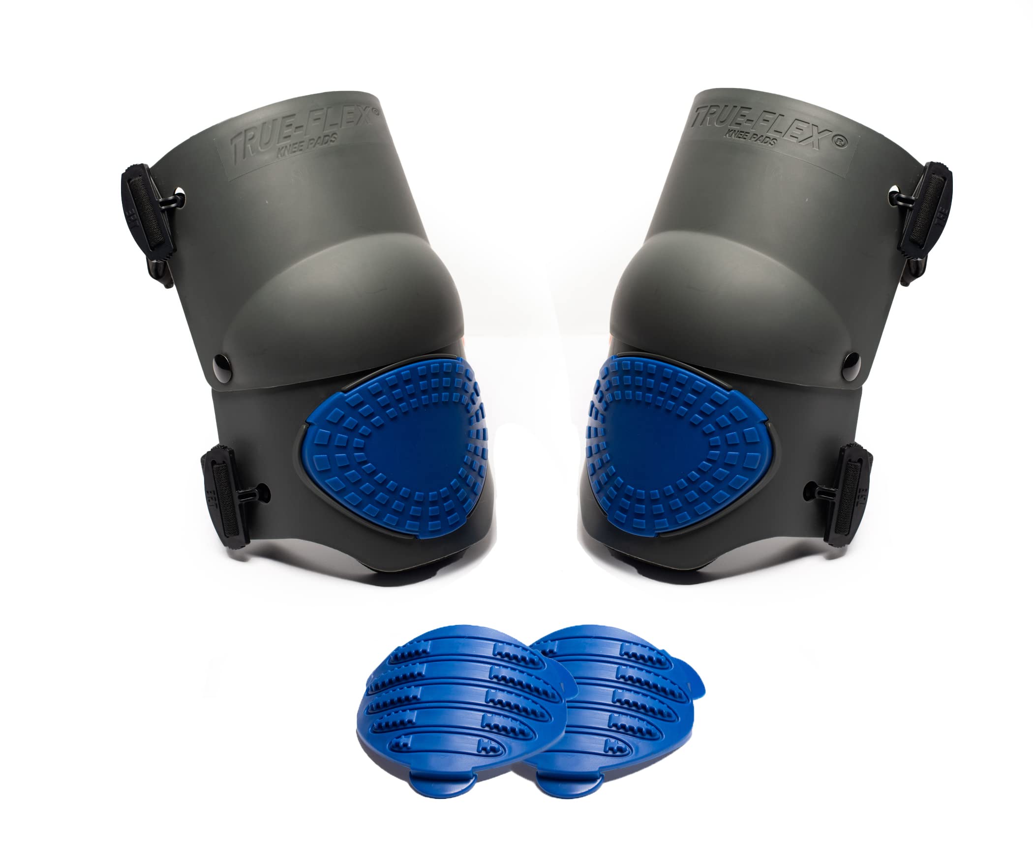 TSE Safety - TSE-TFLX-4-16-GEL Flex Work Knee Foam Padding Pads - Anti-Slip Strong Double Straps Comfortable Knee Protection Breathable Heavy Duty for Indoor and Outdoor Use β Black & Blue