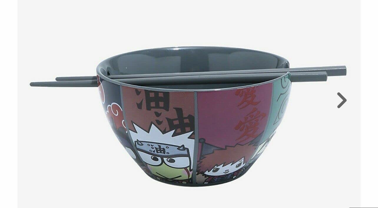 Naruto Shippuden X Hello Kitty And Friends Ramen Bowl With Chopsticks