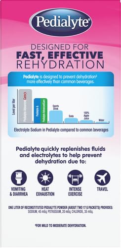 Pedialyte Electrolyte Powder Strawberry Lemonade, 6 Ct