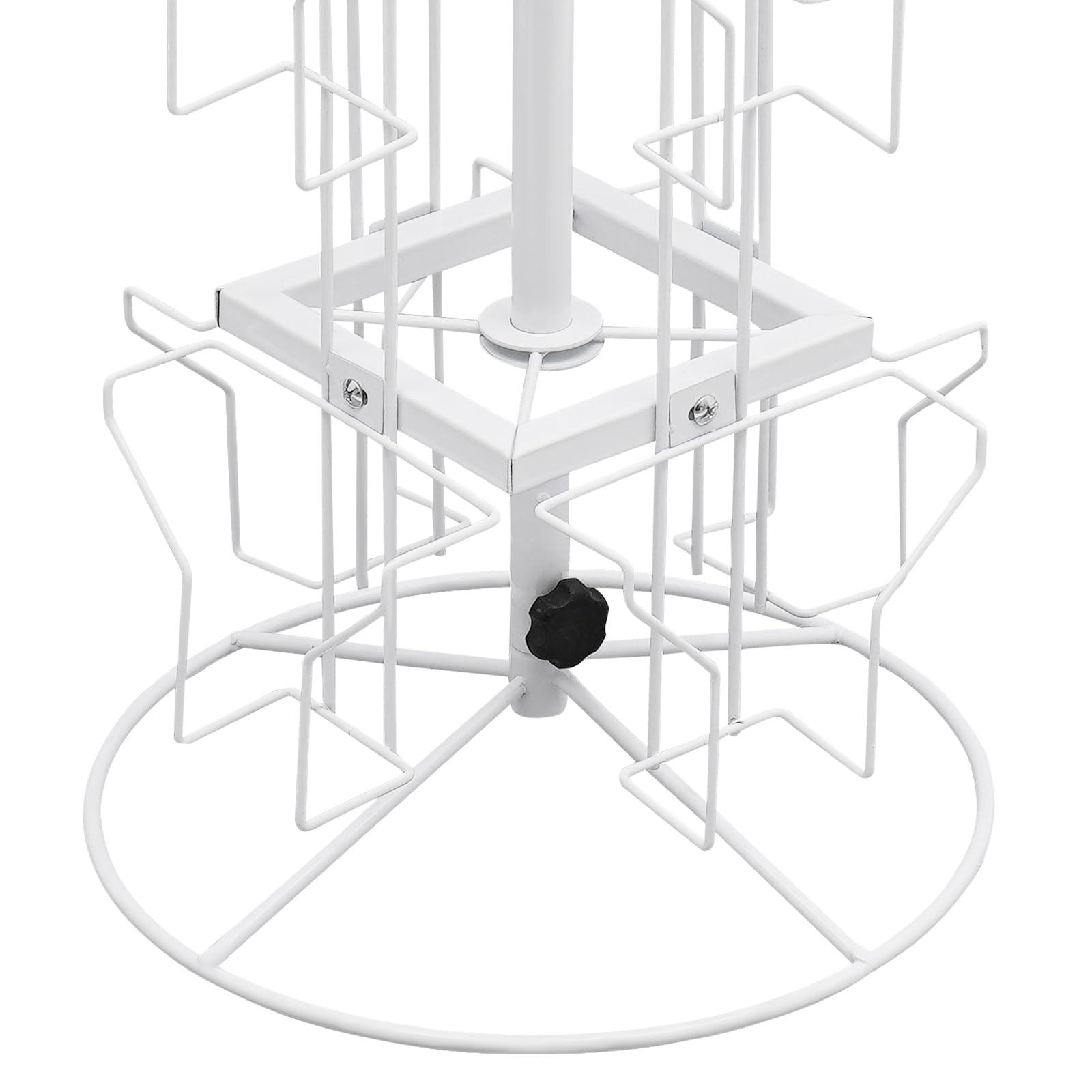 QUEMARQUE Greeting Card Display Stand, 3-Tier 12 Pockets Metal Postcard Display Rack Postcard Rack Retail Display Rack for Stickers Showcase (WHITE)