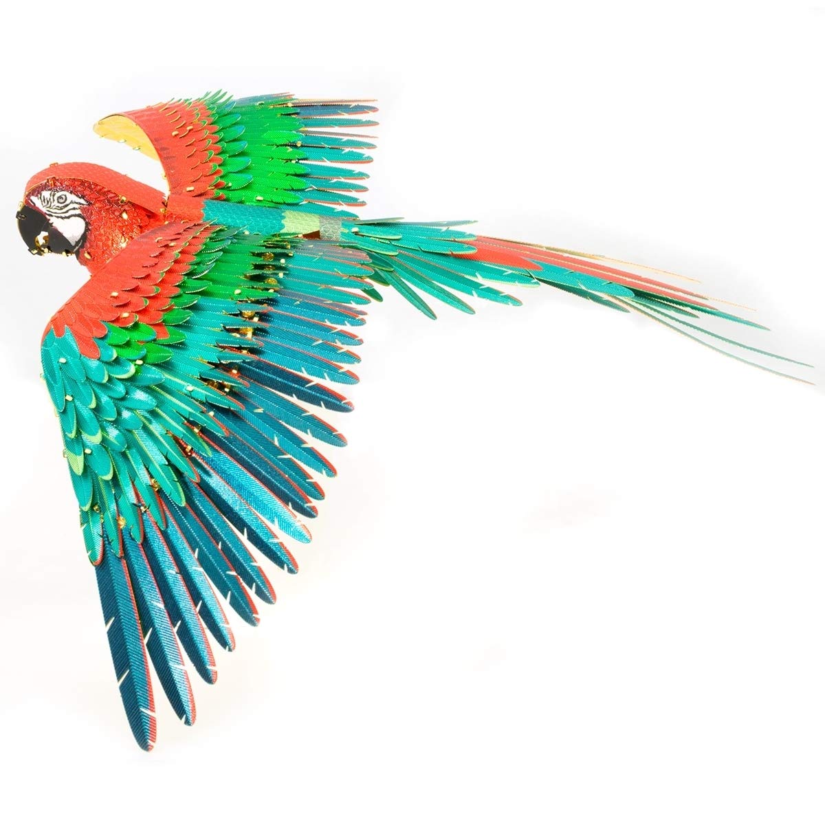 Metal Earth Fascinations Premium Series Jubilee Macaw Parrot 3D Metal Model Kit Bundle with Tweezers