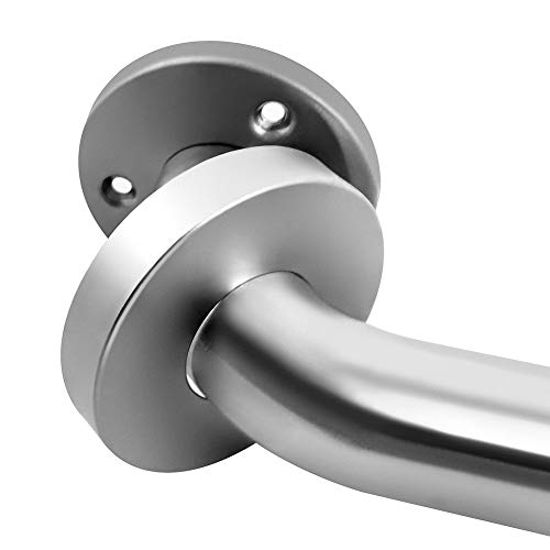 QWORK 23" Concealed Mount Safety Bath and Shower Grab Bar, Stainless Steel Shower Handle, Bathroom Balance Bar, Safety Hand Rail Support Bar for Handicap Elderly Injury, Wall Concealed Mount Handle