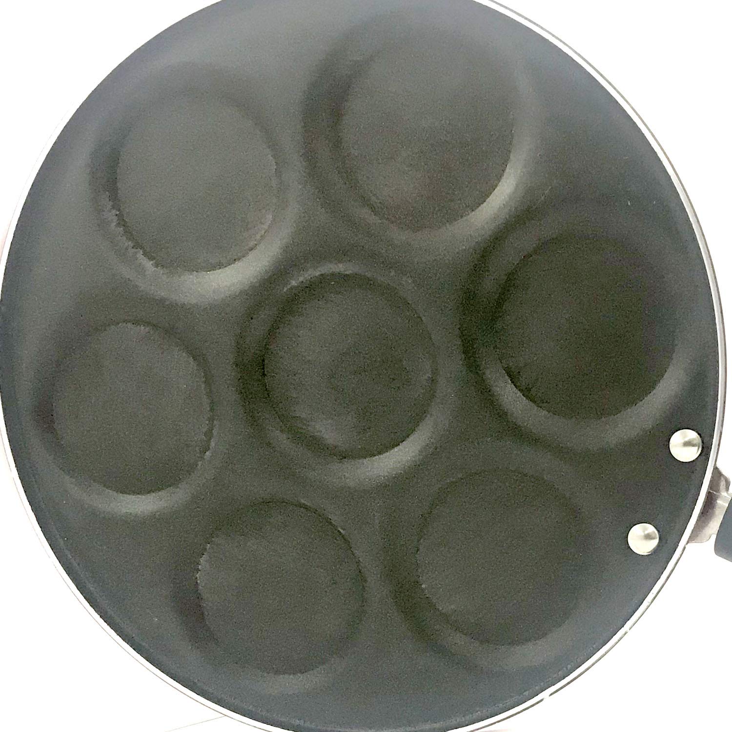 Non Stick Mini Uttapam Pan Non-stick Pancake Griddle with Pancake Crepe Tawa Multi-Snack Maker Pancake Maker Mini Pancake Mini Uttapam tawa 7 Unique (275mm)