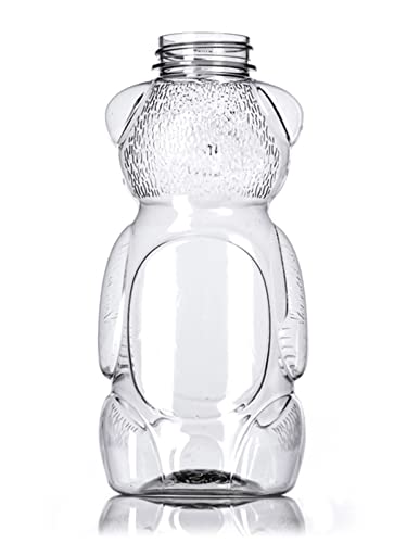 Natural Farms Pack of 3-16 oz Plastic Bear Honey Bottle Jars - Honey Squeeze Bottle Empty for Storing and Dispensing Honey