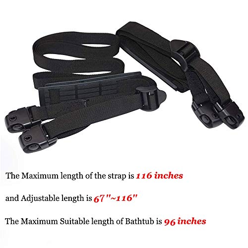 UCEDER 2 PCS Heavy Duty Hot Tub Cover Wind Straps FITS Most SPAS Locks Adjustable Length 67"~116"