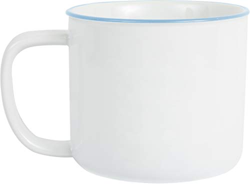 Pavilion Gift Company Large 17 Oz Stoneware Coffee Cup Mug Take Me To The Lake, Blue