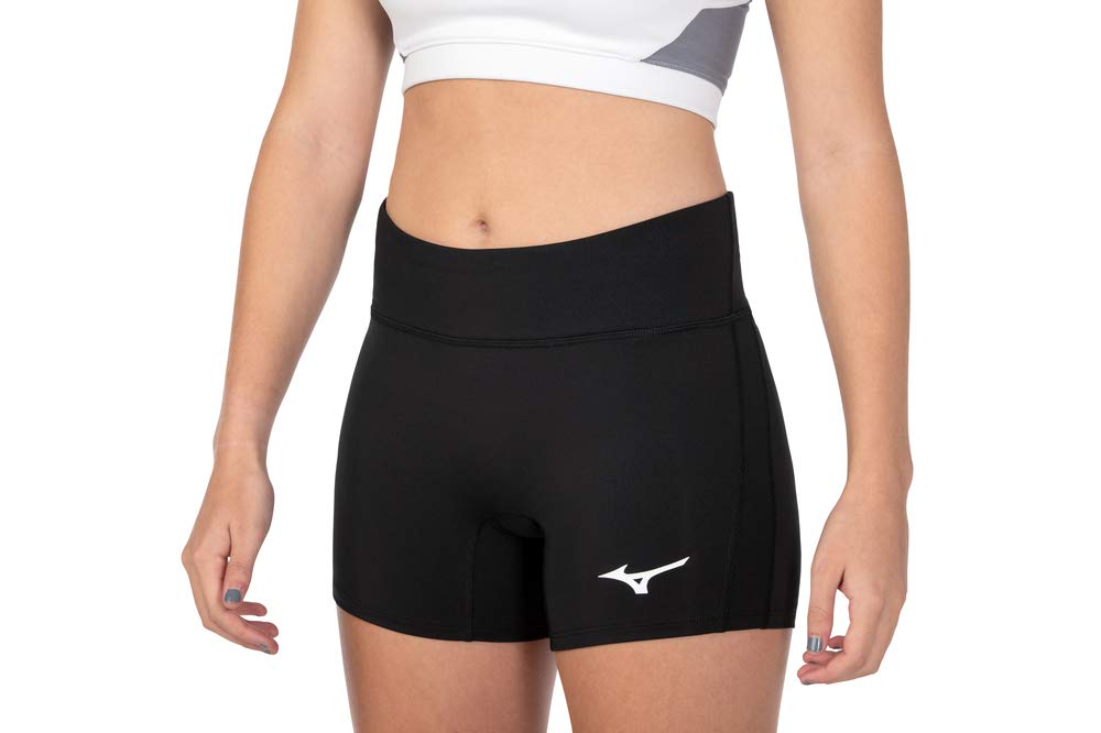 Mizuno Women's Elevated 4" Inseam Volleyball Short, Black, X-Small