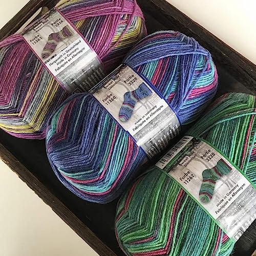 Yarn Ave Opal 4ply Sock Yarn Sweet Kiss Collection, 75% Wool 25% Polyamide Space Dyed Yarn for Knitting&Crocheting 100g/3.53oz 425m (#11262)