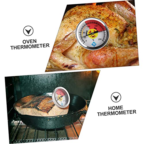 YARNOW - Pizza Roasting Baking Food Stainless Measurement Oven Gauge Fry Grill Temperature Deep Barbecue Practical Warming Frying Kitchen Smoker Pointer Steel -β for