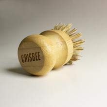 Natural Bamboo Scrub Brush with Palm and Sisal Fibers by Crisbee