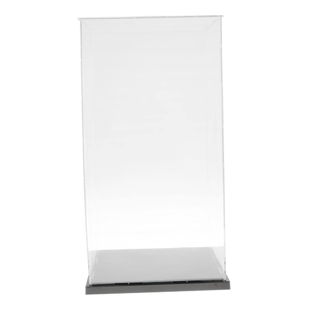 LoveinDIY Clear Acrylic Display Case Perspex Plastic Show Box Dustproof (8''-16'' Height) - 21 x 21 x 41 cm