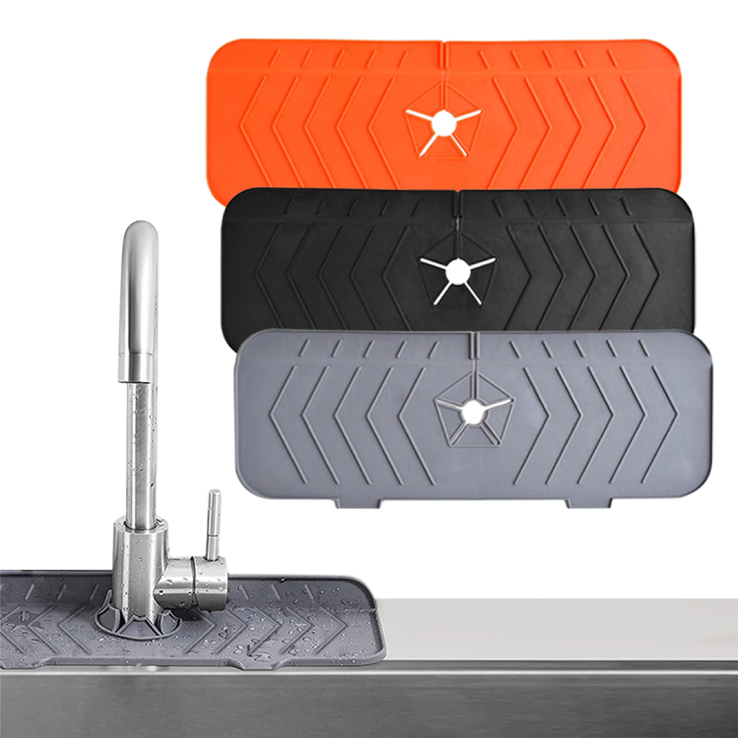 Omilife - Sink Splash Guard, Faucet Splash Guard, Splash Guard for Sink, Kitchen Sink Splash Guard, Silicone Sink Mat (1 PCS)
