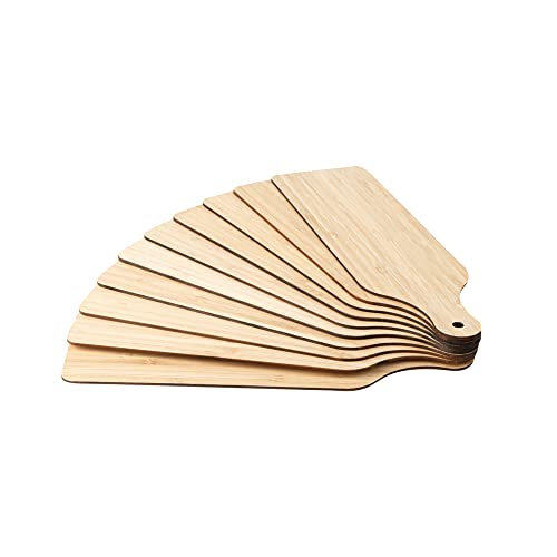 Restaurantware Nature Tek Bamboo Disposable Cheese/Charcuterie Board - 11 3/4" x 3 1/2" - 2 count box