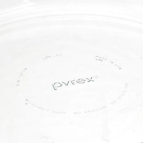 Pyrex 6001003 Glass Bakeware Pie Plate 9" x 1.2" Pack of 2, 5.2, Clear