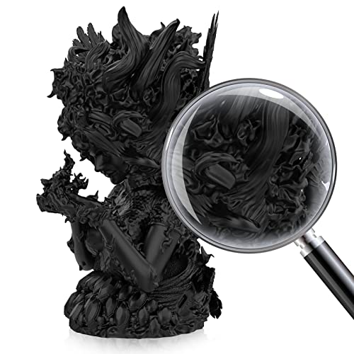 Water Washable 3D Printer Resin - 405nm Water Wash Resin, Low Odor LCD UV Curing 3D Printing Resin β Easy to Clean Photopolymer Resin for SLA 3D Printer (Black, 1KG)