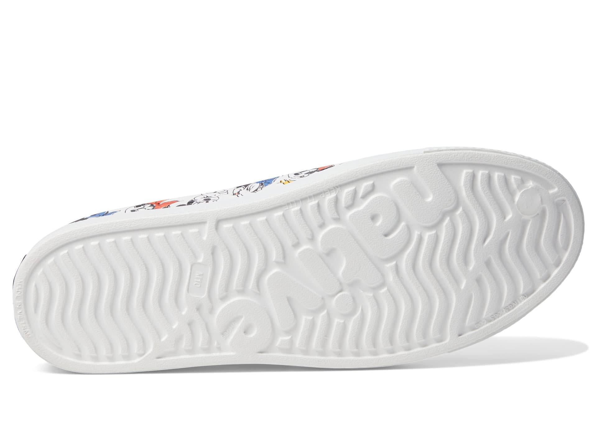 Native Shoes Jefferson Print Shell White/Shell White/Minnie Bows All Over Print Men's 6, Women's 8 Medium