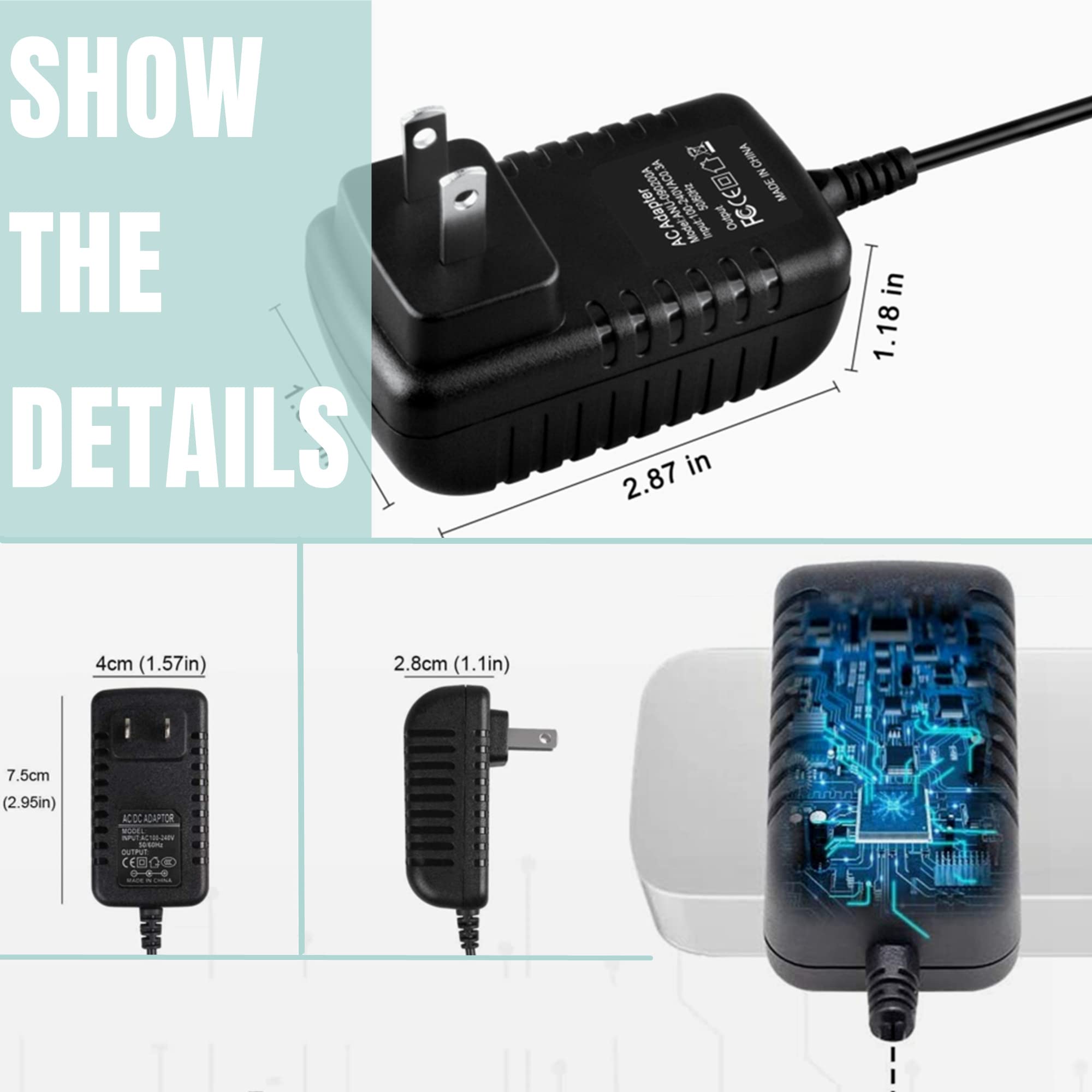 SLLEA AC Power Adapter Charger for Hyper Tough AP00979J 4.8-Volt Cordless Screwdriver
