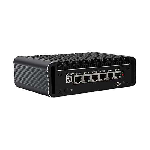 Micro Firewall Appliance, Mini PC, OPNsense, VPN, Router PC, Intel Core I7 1165G7, HUNSN RJ07, AES-NI, 6 x Intel 2.5GbE I226-V LAN, COM, HDMI, 16G RAM, 128G SSD