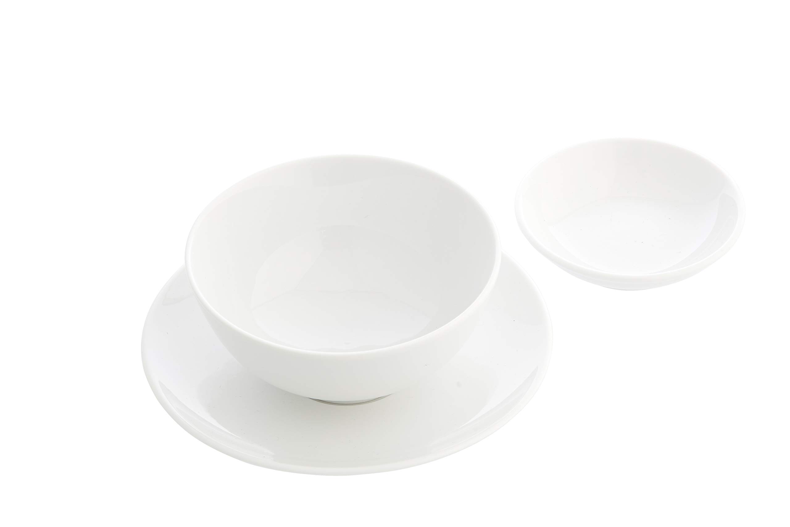 Nethan by MinhLong Premium Porcelain Ceramic Rice/Soup Bowl Set of 6 (Plain White)