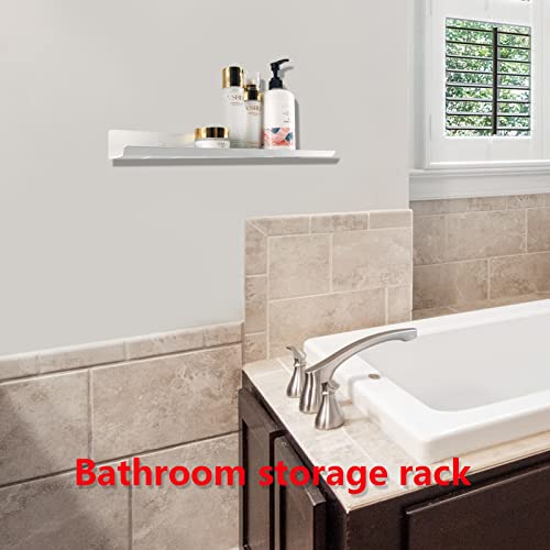 YeulYuuri Shower Shelf,No Drilling Shower Shelf Wall Mounted,Large Size, 15.5 x 5 x 1.89 inch, Stainless Steel Rack Wall Mounted Storage Organizer for Kitchen…