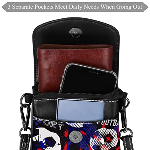 Small Crossbody Bag Football Cell Phone Purse Wallet