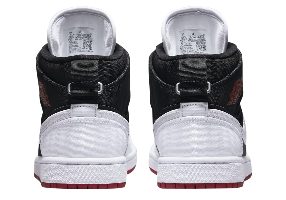 Jordan Women's 1 Mid SE Utility Black/White-Gym Red (DD9338 016) - 8