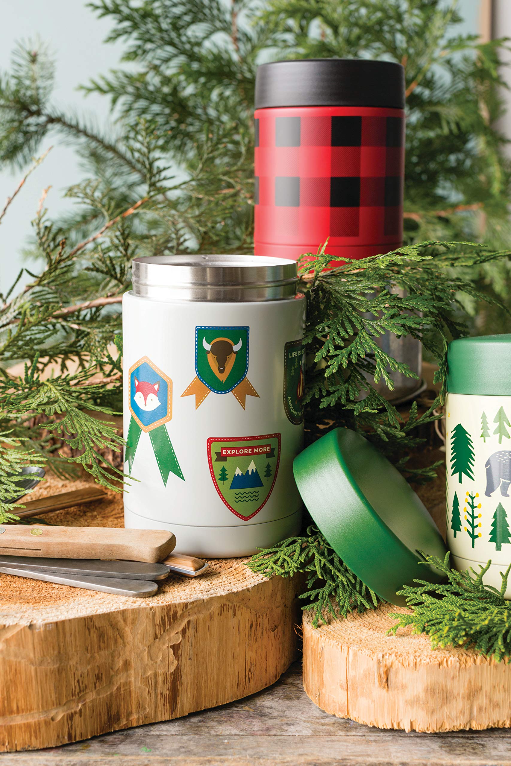 Now Designs Jar Roam Sm Buffalo Check Food Thermos, Small