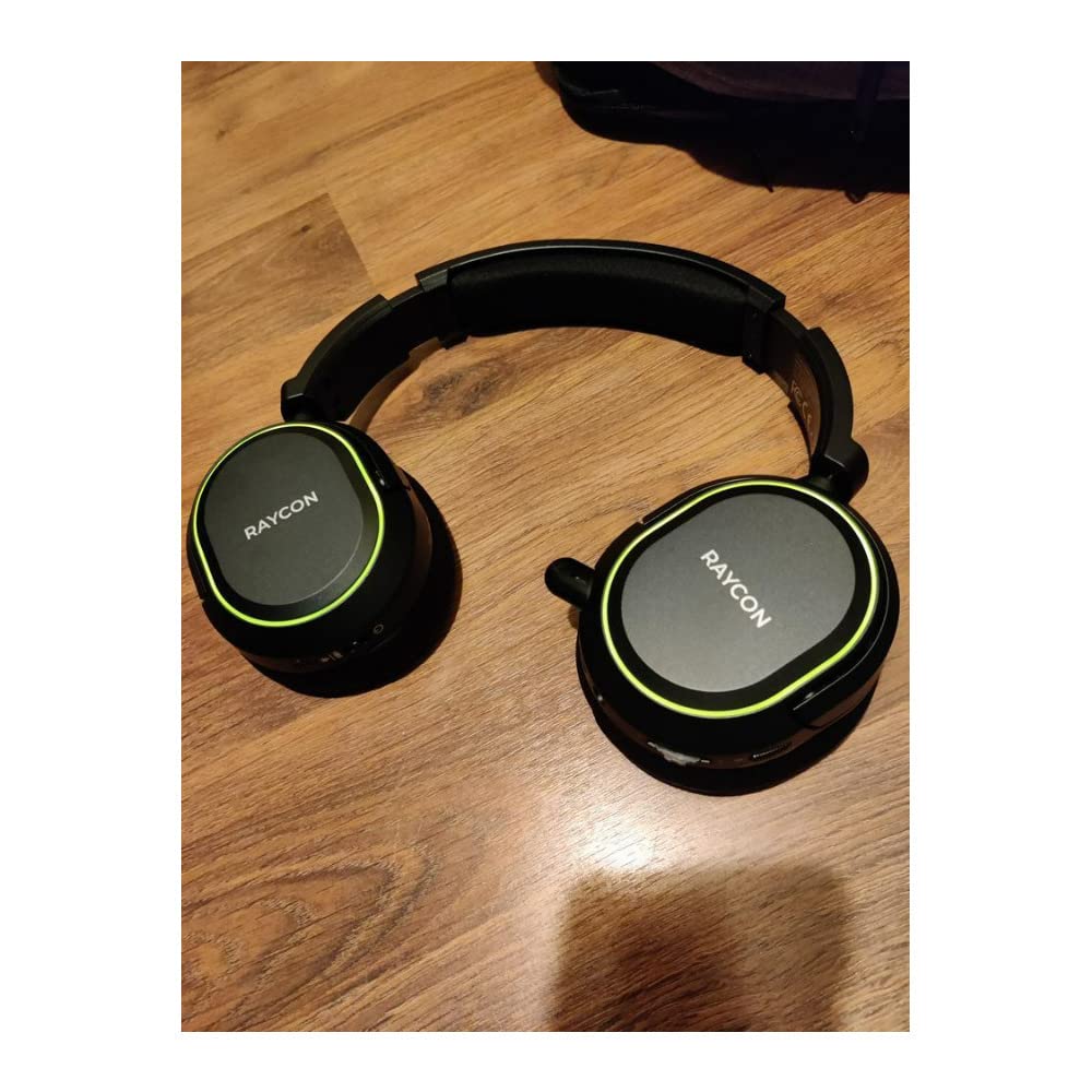 Raycon Gaming Headphones Wireless with built in Retractable HD Mic, 45ms Ultra-Low latency, 26 Hours of Battery, Bluetooth 5.0 (Deep Space Black)
