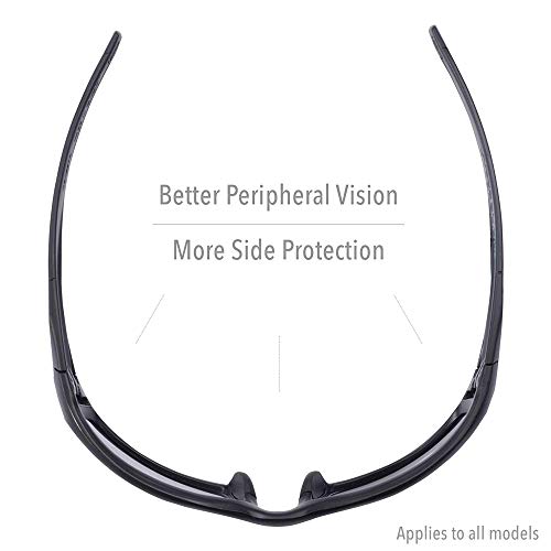 Uvex by Honeywell Hypershock Safety Glasses, Clear Frame with Blue Mirror Lens & Anti-Scratch Hardcoat (S2975)