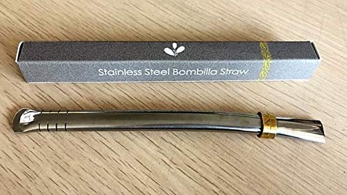 Novomates Easy Clean Yerba Mate Straw - Bombilla Mate for Mate Tea Drinking Filter Straw β Mate Straw Food-Grade Stanley Steel Mate Straw - 6.2" (15.8cm) Long (Mate Gourd not included)