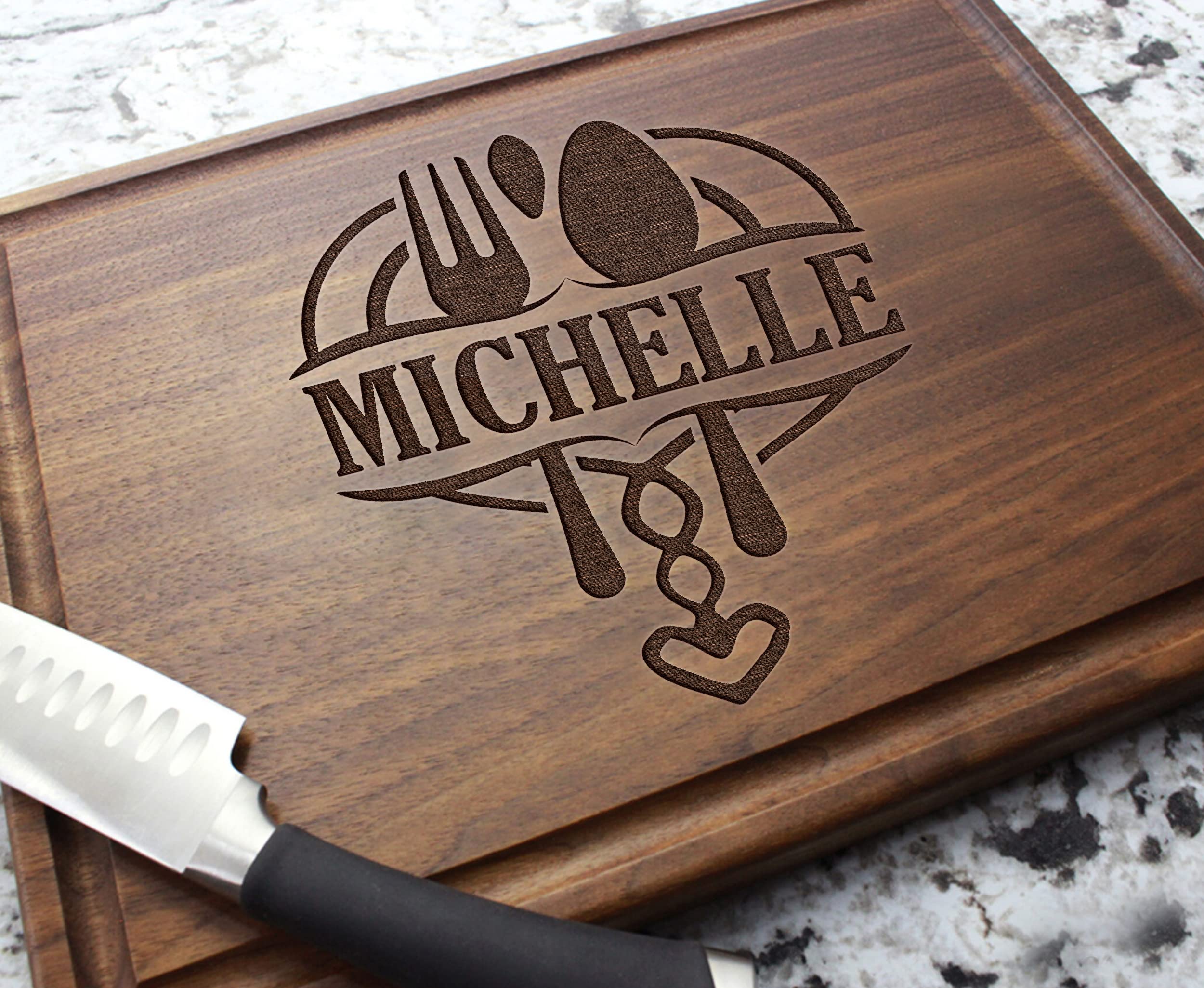 Personalized Cutting Board Housewarming Gift Mr and Mrs Custom Cutting Board Wood Engraved