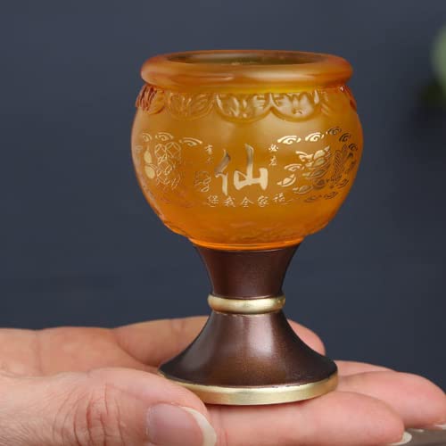 XIALON 1pc 7.6cm Water Supply Cup Buddha Wine Cup Household Wealth God Buddhist Temple Supplies