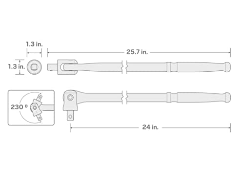 TEKTON 1/2 Inch Drive x 24 Inch Breaker Bar | SBH00224