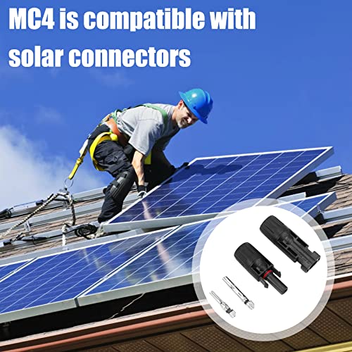 PRECIHW 12 Pairs Solar Panel Cable Connectors, Multi-Contact 4 Solar Connectors, IP67 1000V 30A Waterproof Male/Female Solar Panel Cable Connectors for 2.5/4/6mm² with 2 Pack Wrenches