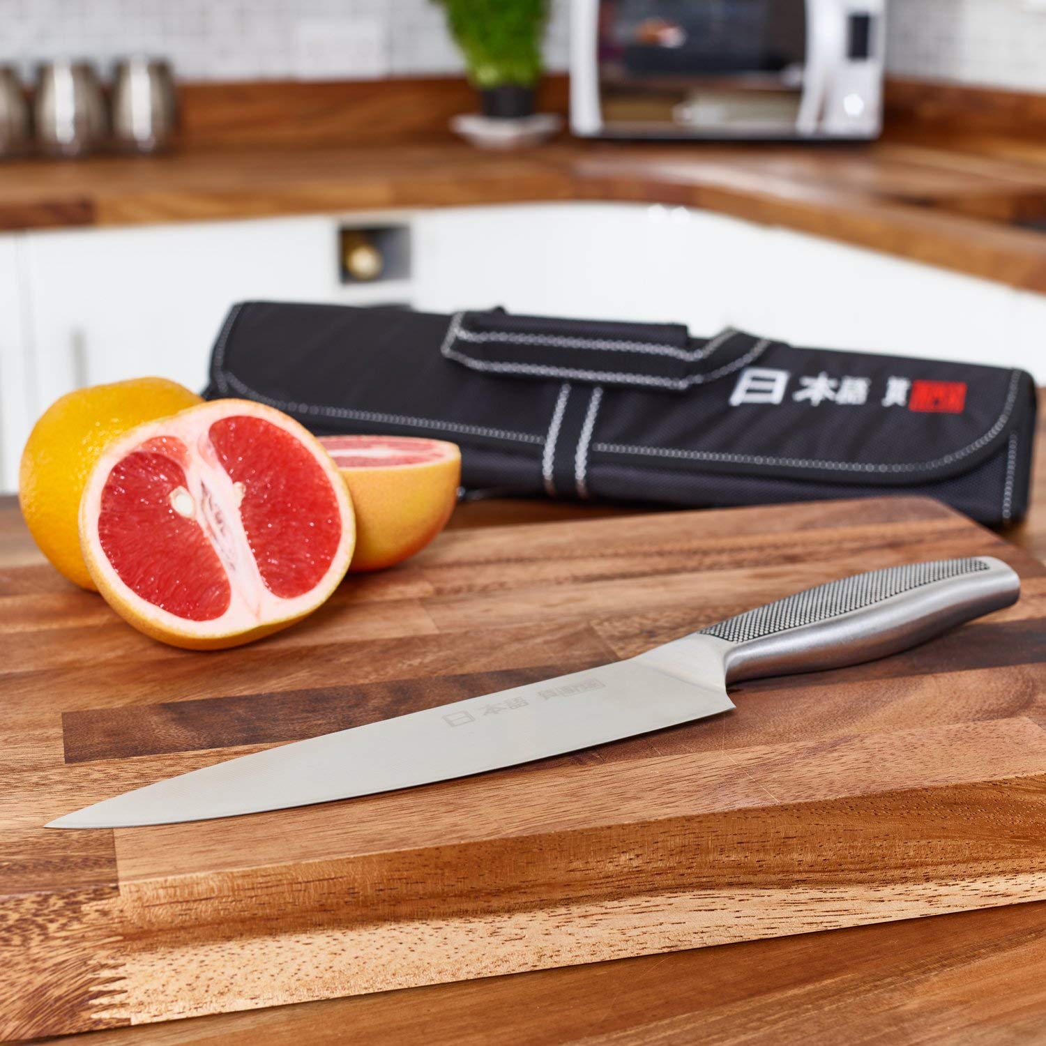 Ross Henery Professional, Japanese Style, 9 Piece Chefs Knife Set in Case with Protective Sheaths